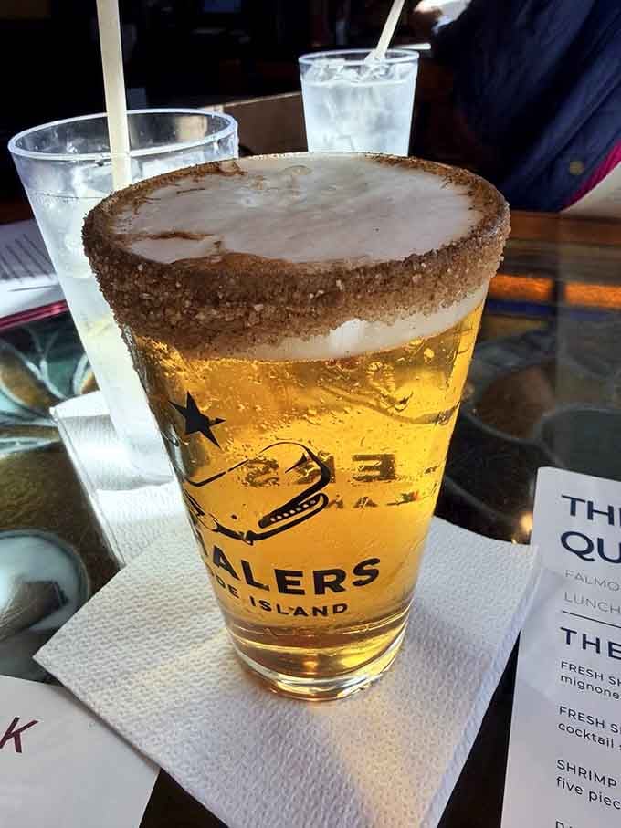 A sugar-rimmed beer glass is the kind of creative thinking that separates good bars from great ones.
