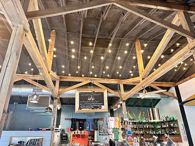 Natural light floods this dining space, highlighting every delicious detail of what's about to hit your table soon.