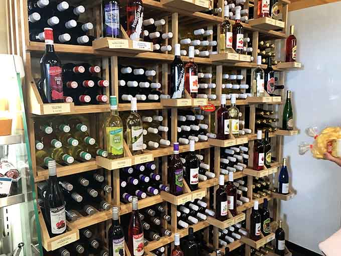 The wine selection complements the cheese offerings, because some pairings are simply meant to be enjoyed together in harmony.