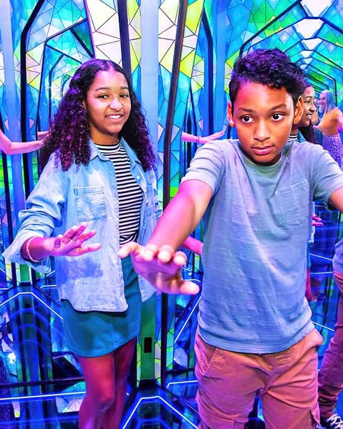 Kids navigate these mirrored corridors with supernatural ease, humbling every confident adult who enters behind them.