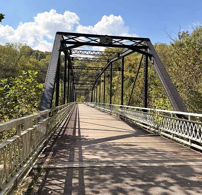 This historic bridge connects past to present, offering passage to explorers seeking stories instead of roller coasters.
