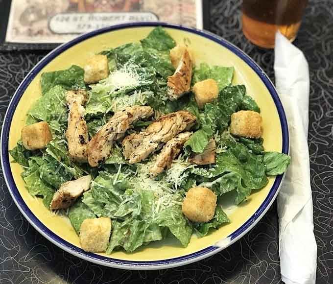 Even the salads here come with that retro charm, proving healthy can still be nostalgic.