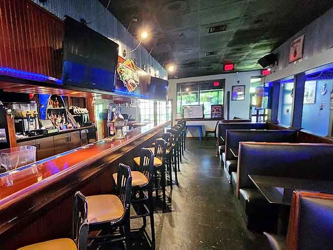 Bar seating with a view of the action, because sometimes watching the magic happen is half the fun.