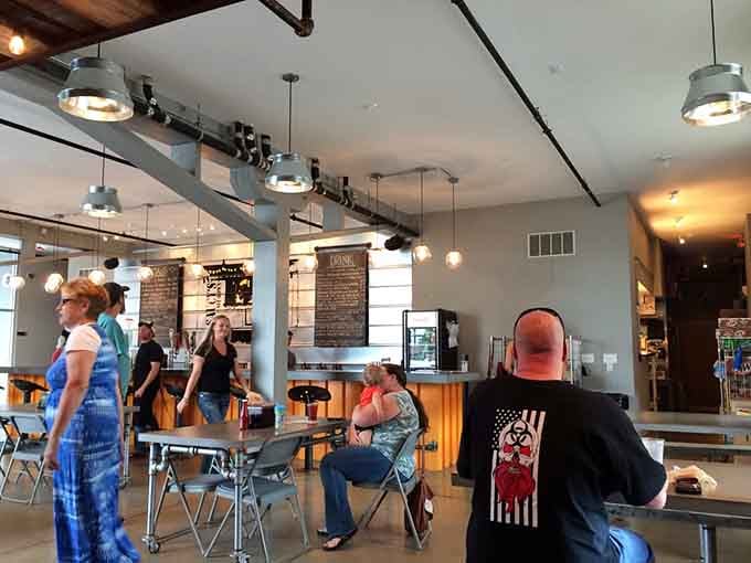 Real people enjoying real barbecue in a real restaurant, exactly as the dining gods intended it.