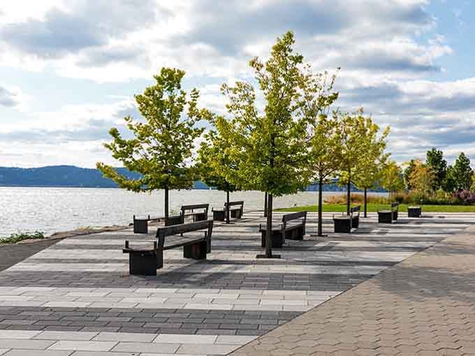 Strategically placed benches invite you to sit, breathe, and remember what relaxation actually feels like.