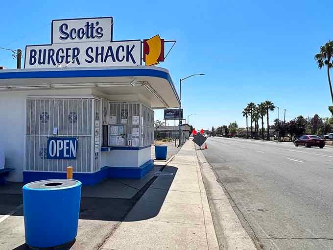 Palm trees swaying in the distance while you contemplate which massive burger to tackle first.