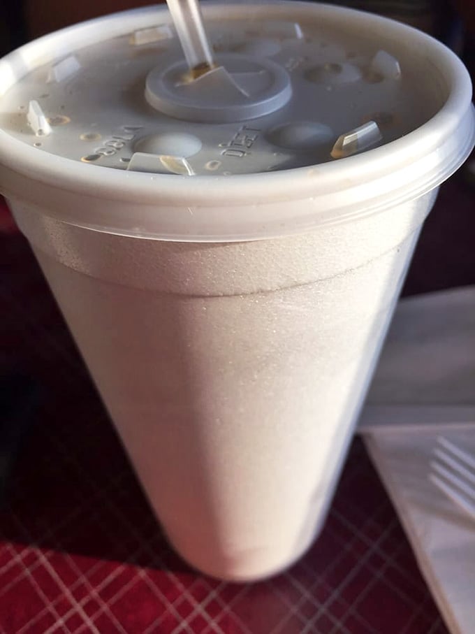 Even the drinks come in proper styrofoam cups; this place understands authentic barbecue joint traditions completely.
