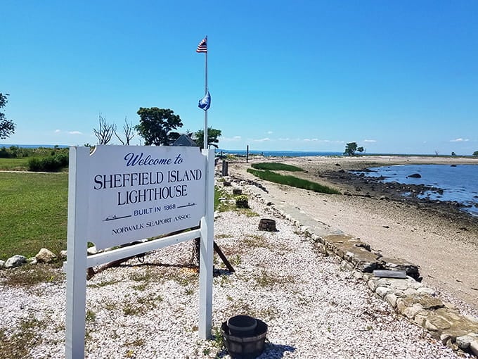 Welcome signs greet visitors to this historic gem, built when "going to work" meant climbing stairs to tend a beacon.