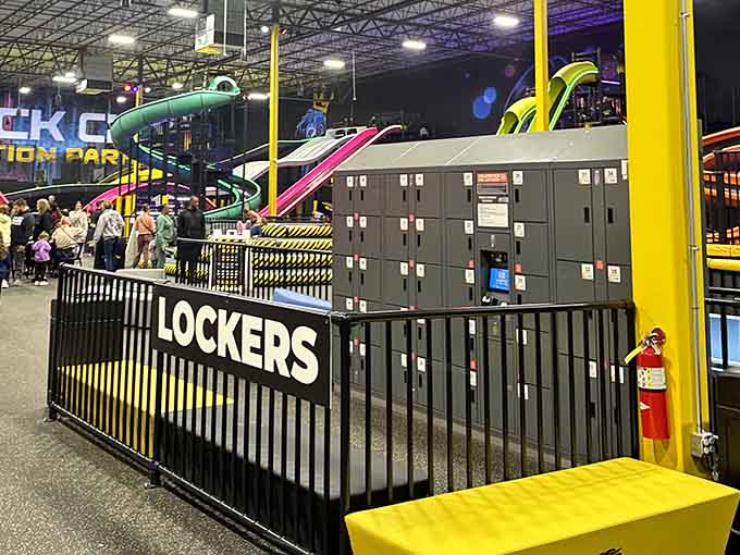 Secure lockers mean you can focus on fun without worrying about where you left your car keys.