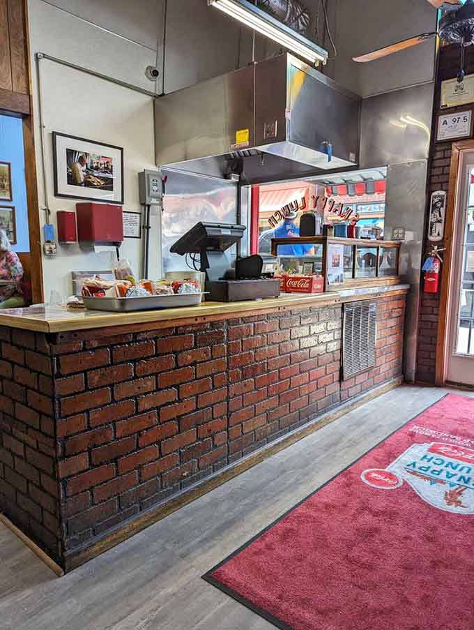 The brick counter has witnessed countless conversations, laughter, and meals that became cherished memories over decades.