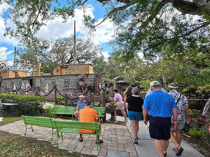 Fellow adventurers explore the grounds, discovering that Florida's best secrets hide in the most unexpected places.