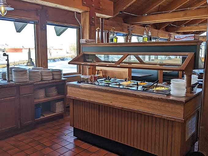 Fresh ingredients lined up and ready to become your next favorite dish, with that gorgeous bay view as your dining companion.