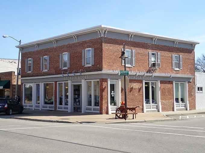 Arcadia Books occupies a corner building so photogenic it practically begs you to buy something just to stay longer.