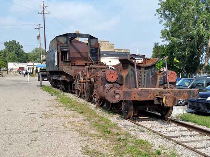 Even locomotives need rest, and this weathered veteran sits quietly awaiting restoration by dedicated volunteers who refuse to forget.