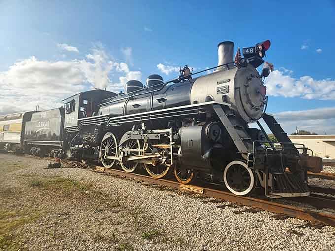 Up close, you can appreciate the intricate engineering and craftsmanship that keeps this beauty running strong.