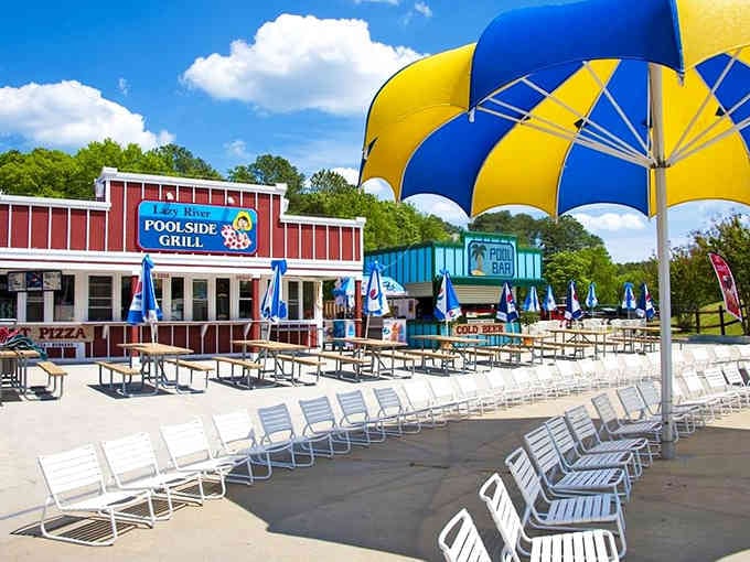 Poolside dining where you can grab food without changing out of your swimsuit, which is basically vacation perfection realized.