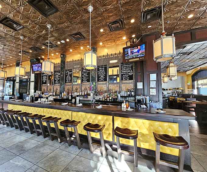 The counter seating offers front-row views to breakfast theater, where every order is a delicious performance worth watching.