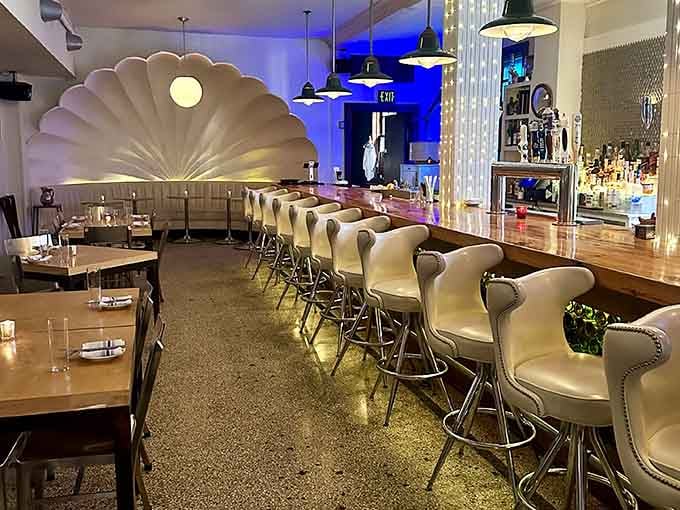 Maritime decor including a mounted marlin reminds you this is serious seafood territory, even if Lake Mendota is nearby.