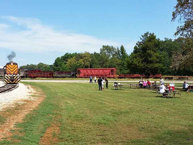 Sprawling picnic grounds invite families to spread blankets and make memories before or after their railway journey.