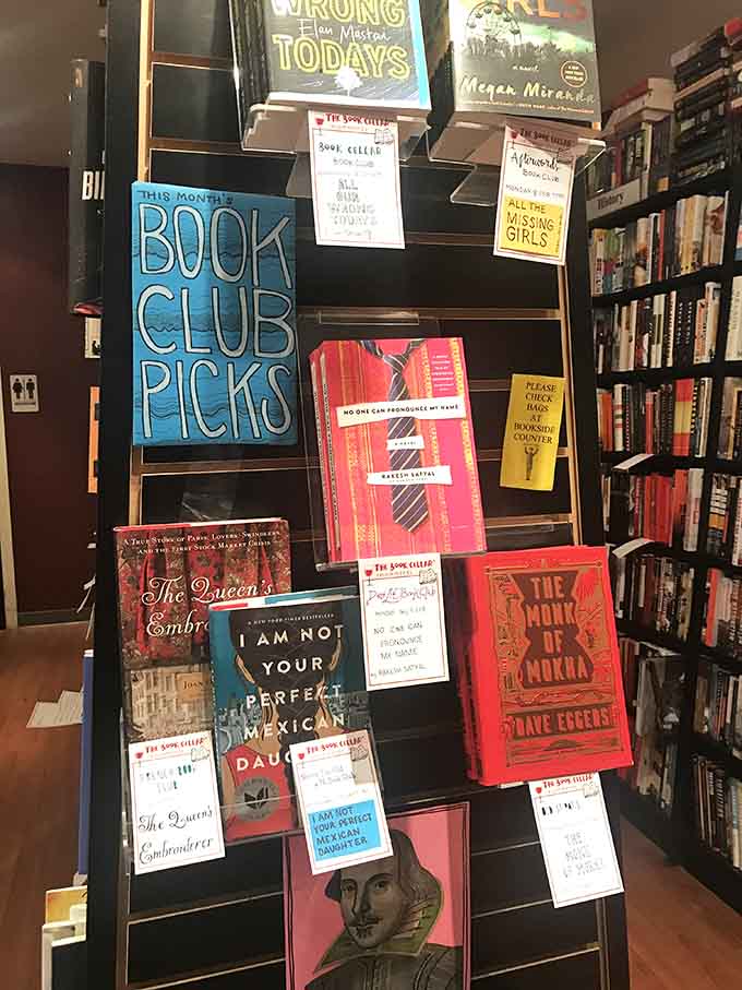 Book club picks displayed with care, giving you permission to finally join that group you've been considering.