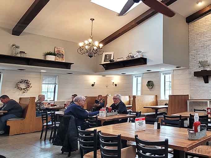 Real people enjoying real food in a real restaurant&mdash;the kind of authentic dining experience that never goes out of style.