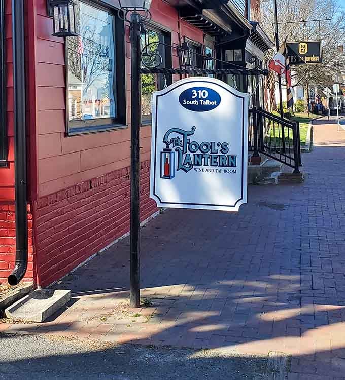 The address sign at 310 South Talbot tells you exactly where to find your new favorite Eastern Shore hangout.