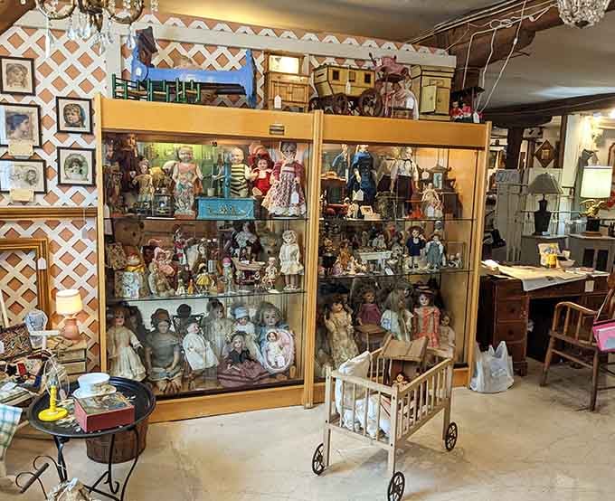 Antique dolls that are either charming collectibles or the start of every horror movie ever.