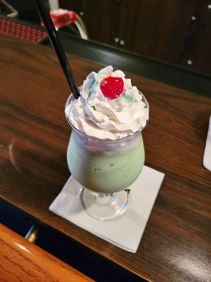 That minty grasshopper topped with whipped cream and a cherry is basically dessert in a glass&mdash;cheers to that.