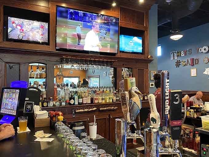 Multiple screens and a well-stocked bar mean you can catch the game while enjoying brunch bliss.