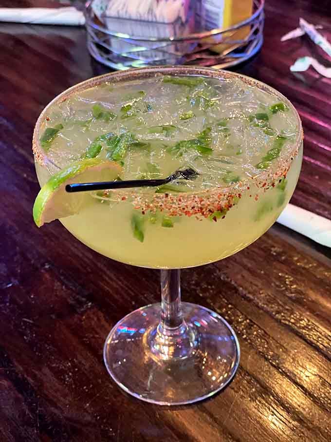A margarita rimmed with spice and filled with fresh jalape&ntilde;o proves that happy hour has serious game.
