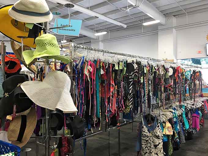 Hats and accessories line up like a fashion parade, offering style options for every personality and season.