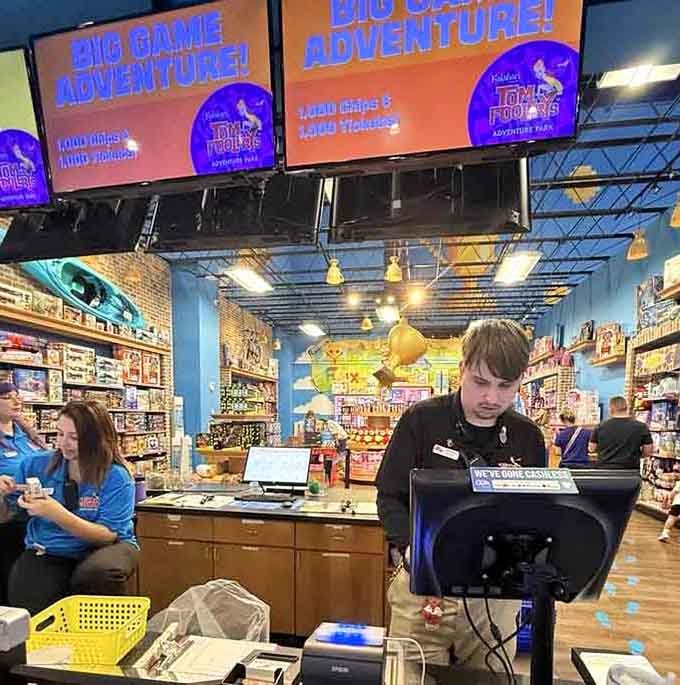 Friendly staff members keep the good times rolling and the arcade credits flowing throughout your adventure-filled visit here.