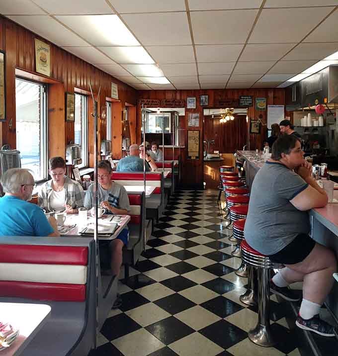 Real people eating real food in a real diner, no staged photos or hired models required.