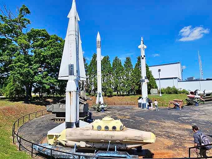 This rocket garden makes your neighbor's lawn gnomes look tragically underpowered and completely earthbound by comparison.