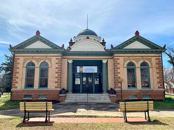 The Carnegie Library's facade reminds you that communities once built temples to knowledge, not just strip malls and parking lots.