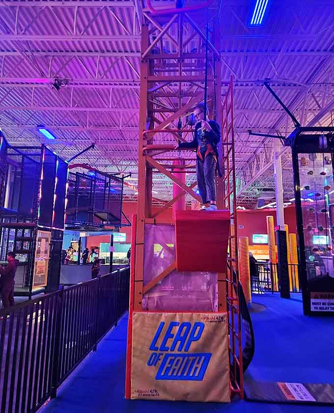 Leap of Faith lives up to its name, offering a controlled plunge that's terrifying and thrilling simultaneously.