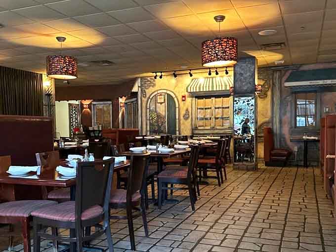 Tuscan-inspired charm meets Midwestern warmth in a dining room that feels like coming home to dinner.