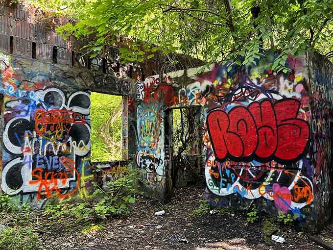 Bold letters and vibrant hues transform crumbling walls into an ever-evolving outdoor museum that never charges admission.