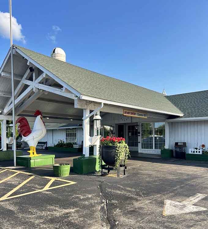 The charming white farmhouse exterior promises comfort food, and boy does it deliver on that promise every time.