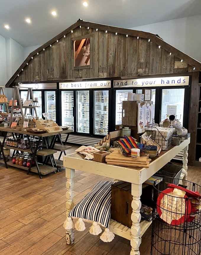 The retail space feels like a farmhouse where everything's for sale and everything's absolutely wonderful.