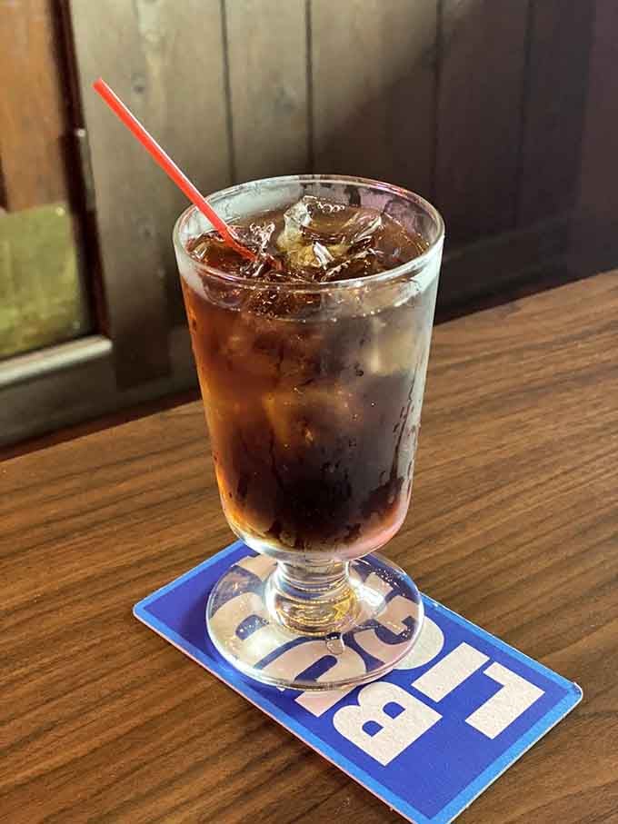 Sometimes a cold Coke in a proper glass is exactly what you need to pace yourself between buffet rounds.