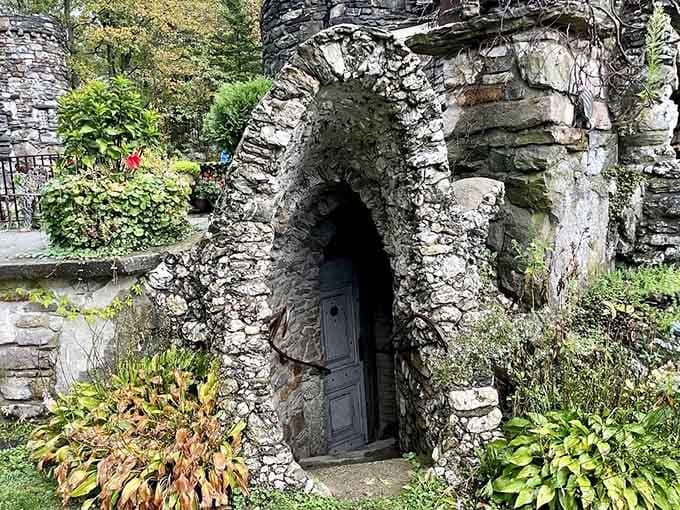 Arched doorways leading to mysterious stone passages, making every trip to another room feel like an adventure.