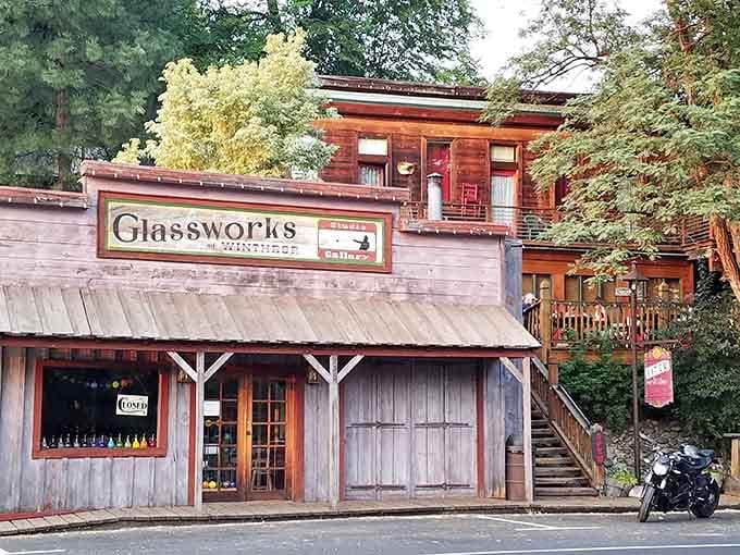 Local artisans keep the town's creative spirit alive in buildings that look like they should be selling saddles instead of glasswork.