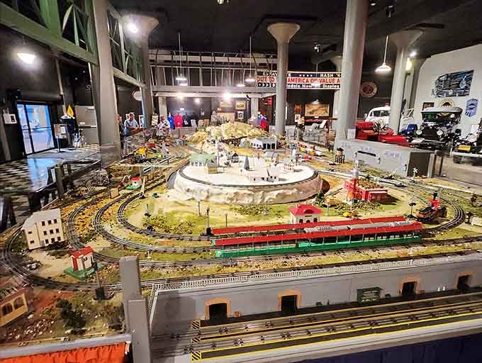 This intricate model train display proves that transportation enthusiasts appreciate craftsmanship in every scale and size imaginable.