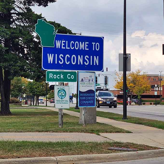 Rock County's urban welcome proves that even city entries maintain that signature Wisconsin warmth and hospitality.