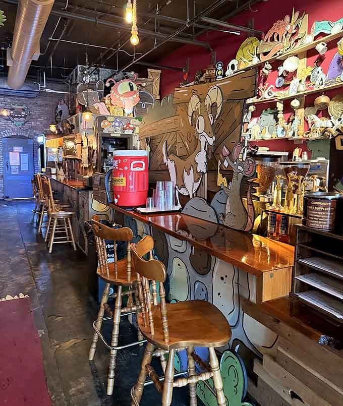 The counter seating puts you right in the middle of all the colorful action.