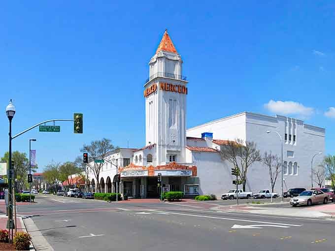 The Spanish Revival tower stands tall like a beacon welcoming you to this Central Valley treasure.