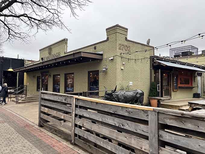 That decorative longhorn sculpture isn't subtle, but neither is the bold, flavorful barbecue they're serving inside this Dallas gem.