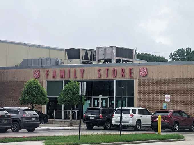 Classic brick and those iconic red shields represent decades of community service wrapped in one familiar, comforting package.