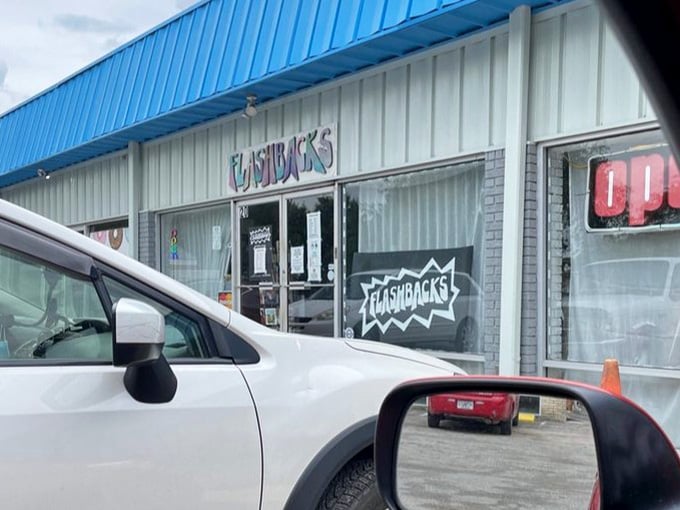 Where yesterday's fashion gets a second chance to shine&mdash;thrift store treasures await inside!